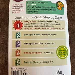 Disney | Toys | Step Into Reading L Book Bug Stew With Mini Bean Bag ...